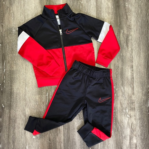 Nike | Matching Sets | Nike Black And Red Matching Jogger Set | Poshmark